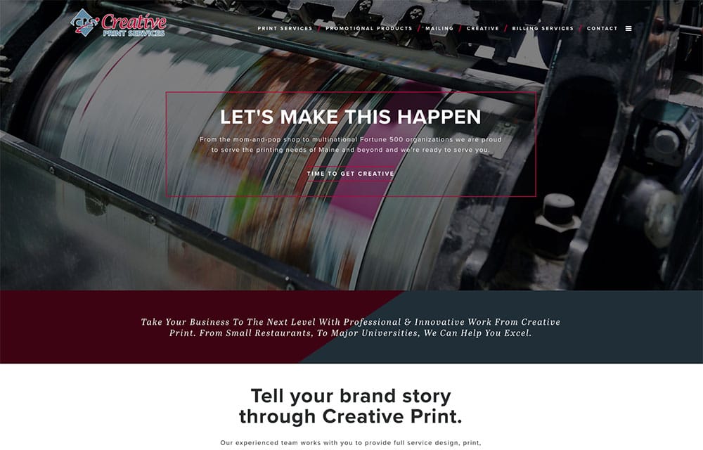 New Website for Creative Print Services | Bangor, Maine