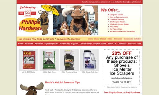 Phillips Hardware - Links Web Design