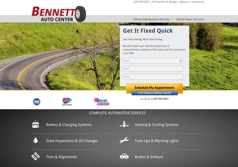 Bennett Auto Center - Links Web Design - Bangor, ME
