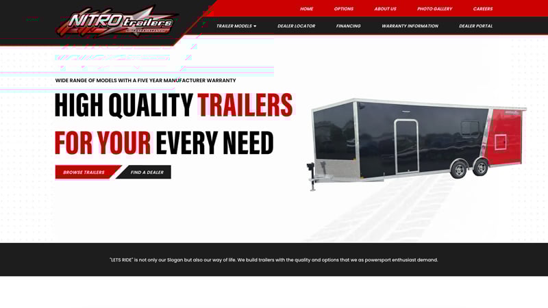 New Website for Nitro Trailers | Bangor, Maine