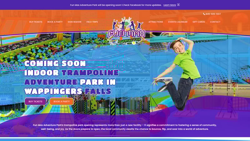 New Website for Fun Max Adventure Park | Bangor, Maine